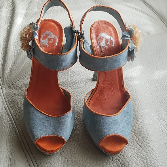 CG shoes | Shoes | Denim High Heel Shoes | Poshmark